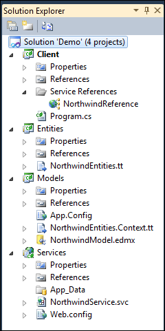 Jerry Nixon @Work: An Service Oriented (SOA), multi-tier implementation of the Microsoft Entity ...
